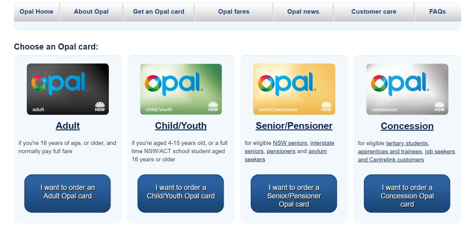 Opal Cardをゲットしたい | Aussie steps