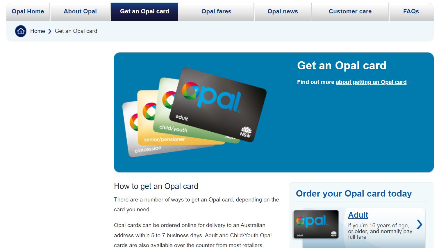 Opal Cardをゲットしたい | Aussie steps